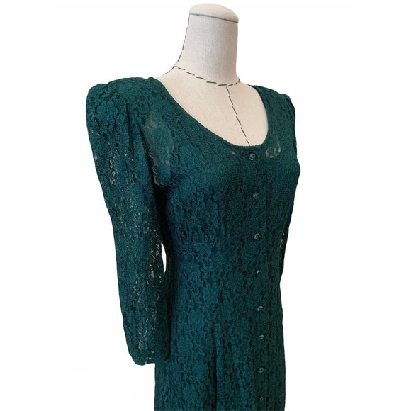 All that Jazz | Dresses | Vintage All That Jazz 8s 90s Green Lace ...